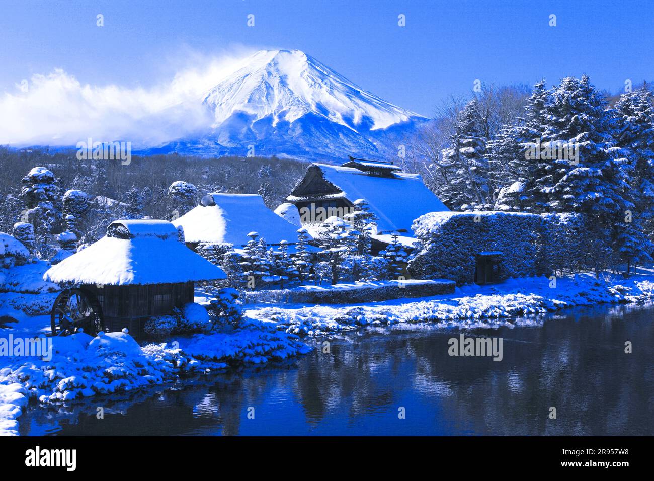 Snowy Mt. Fuji Stock Photo - Alamy