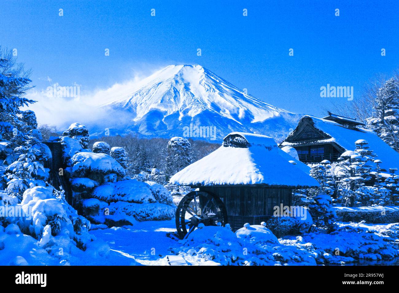 Snowy Mt. Fuji Stock Photo - Alamy