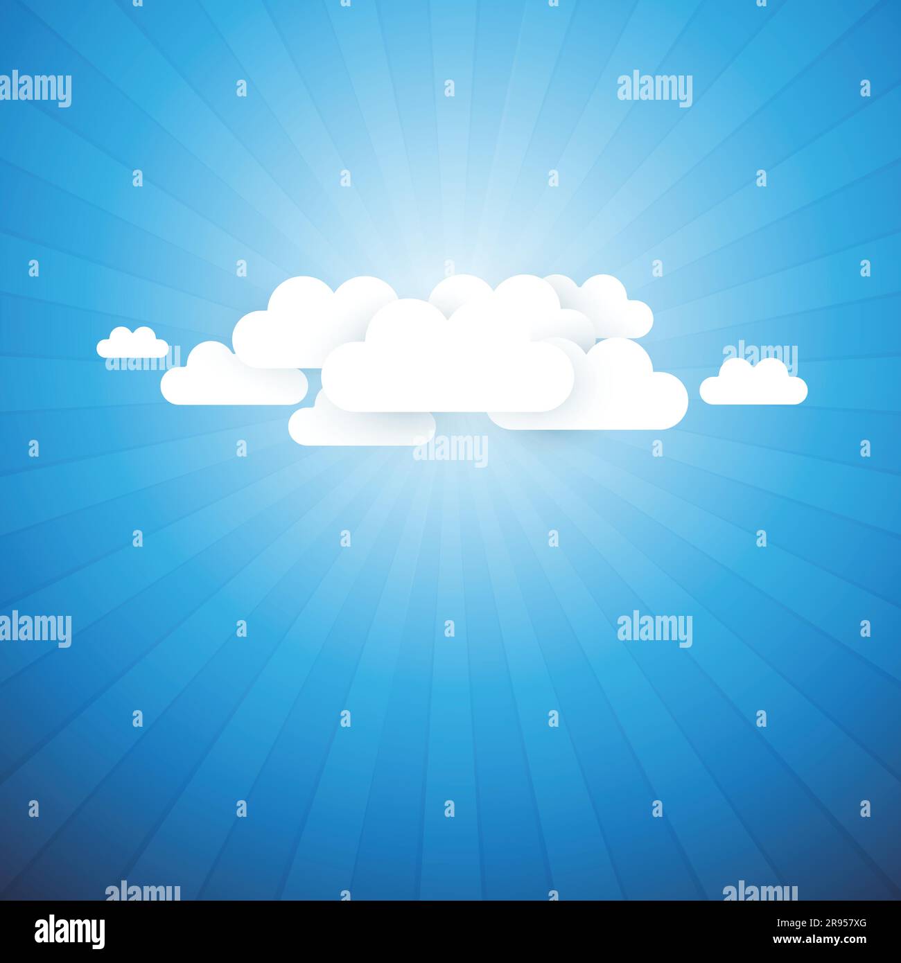 Abstract Cloudy Sky, Sunshine Background - Template for Posters, Flyers ...