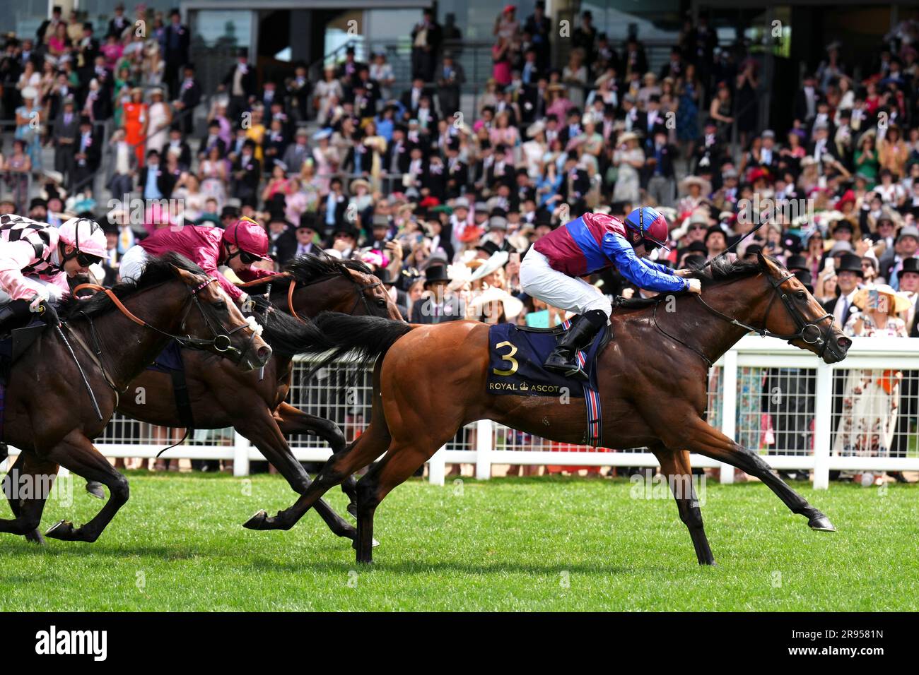 Age of Kings ridden by jockey Wayne Lordan wins the Jersey Stakes on ...