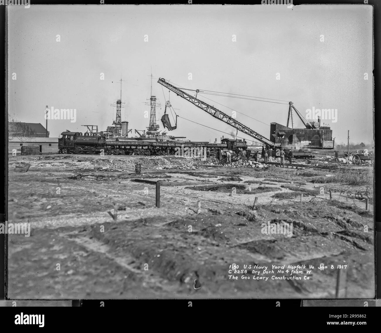 Historic photographs of the Norfolk Naval shipyard located in the Fifth ...