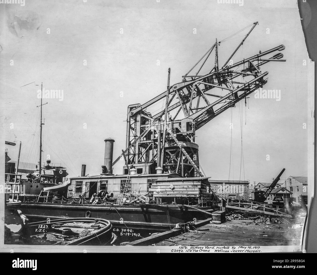 Historic photographs of the Norfolk Naval shipyard located in the Fifth ...