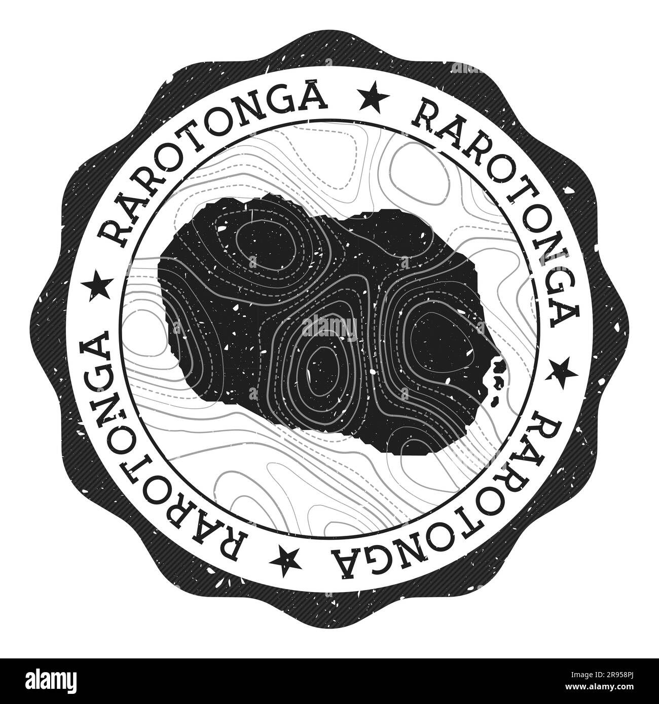 Island rarotonga map hi-res stock photography and images - Alamy