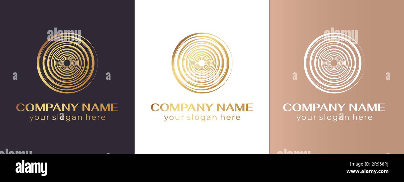 Circle and rings logo. Abstract universal logo for business.Swirling ...