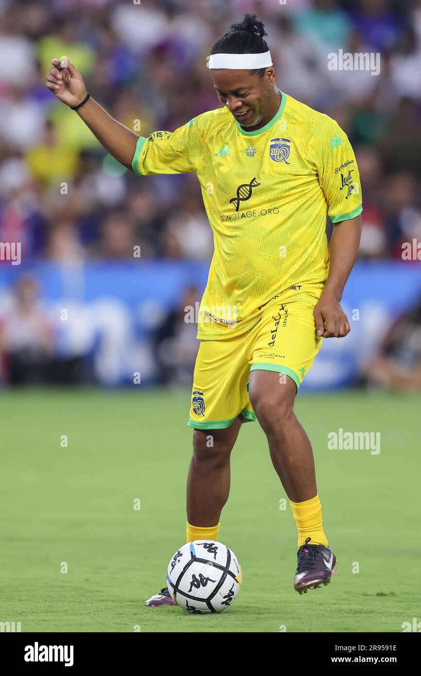 June 23, 2023: Team Ronaldinho ROLANDINHO (10) dribbles the ball during ...