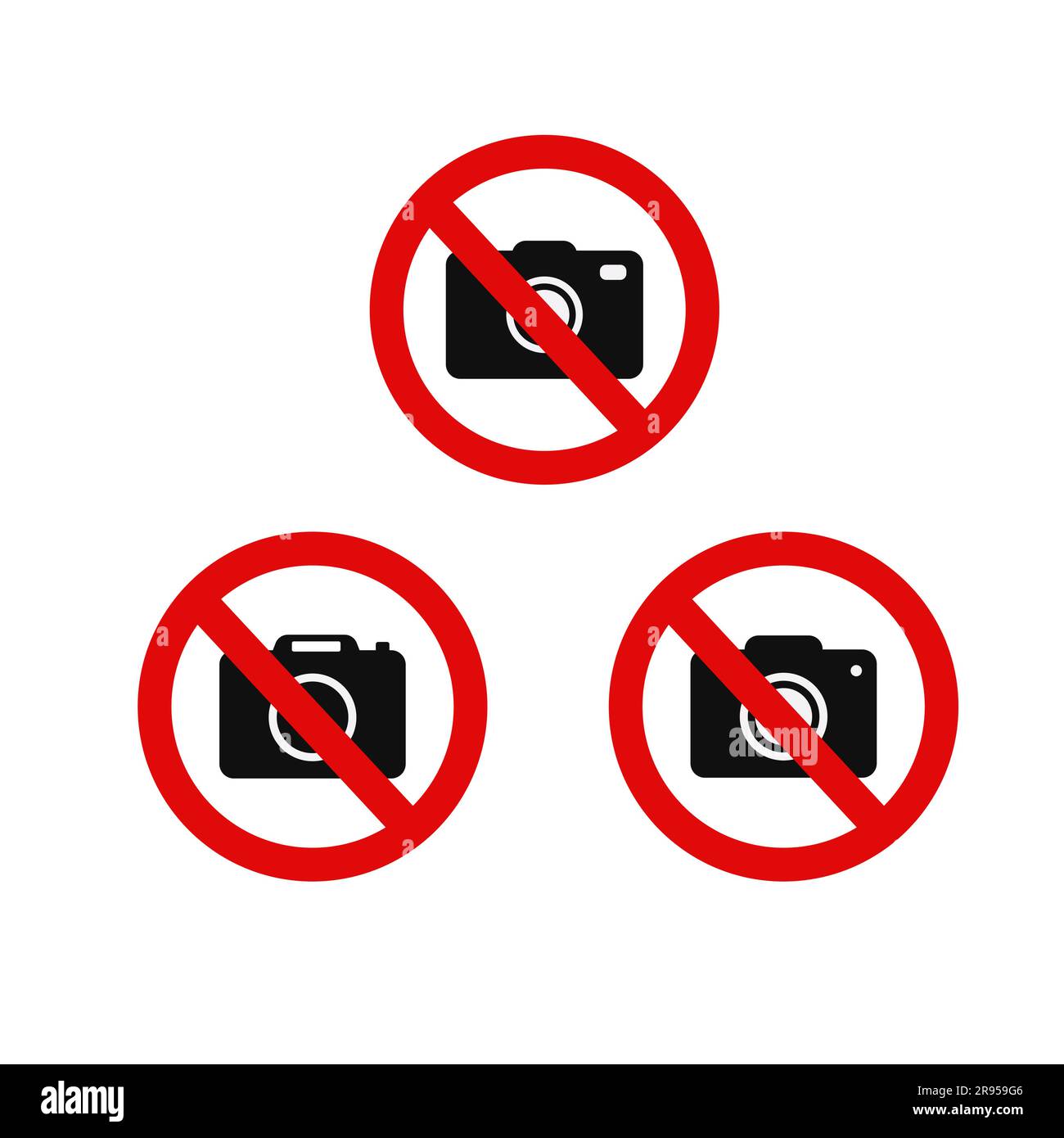 Warning no camera sign and symbol graphic design vector Stock Vector ...