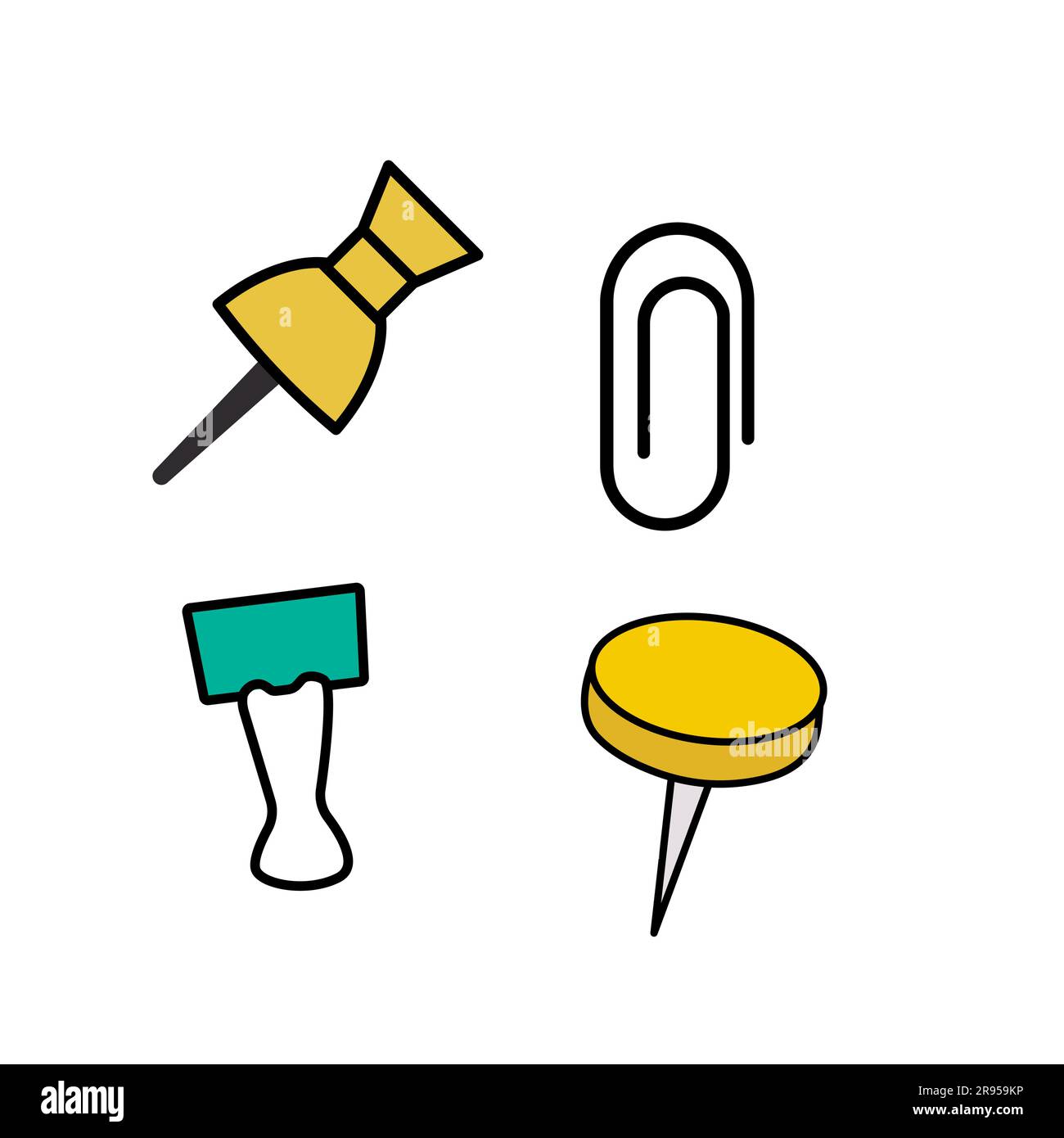 Stationery objects school office Stock Vector Images - Alamy