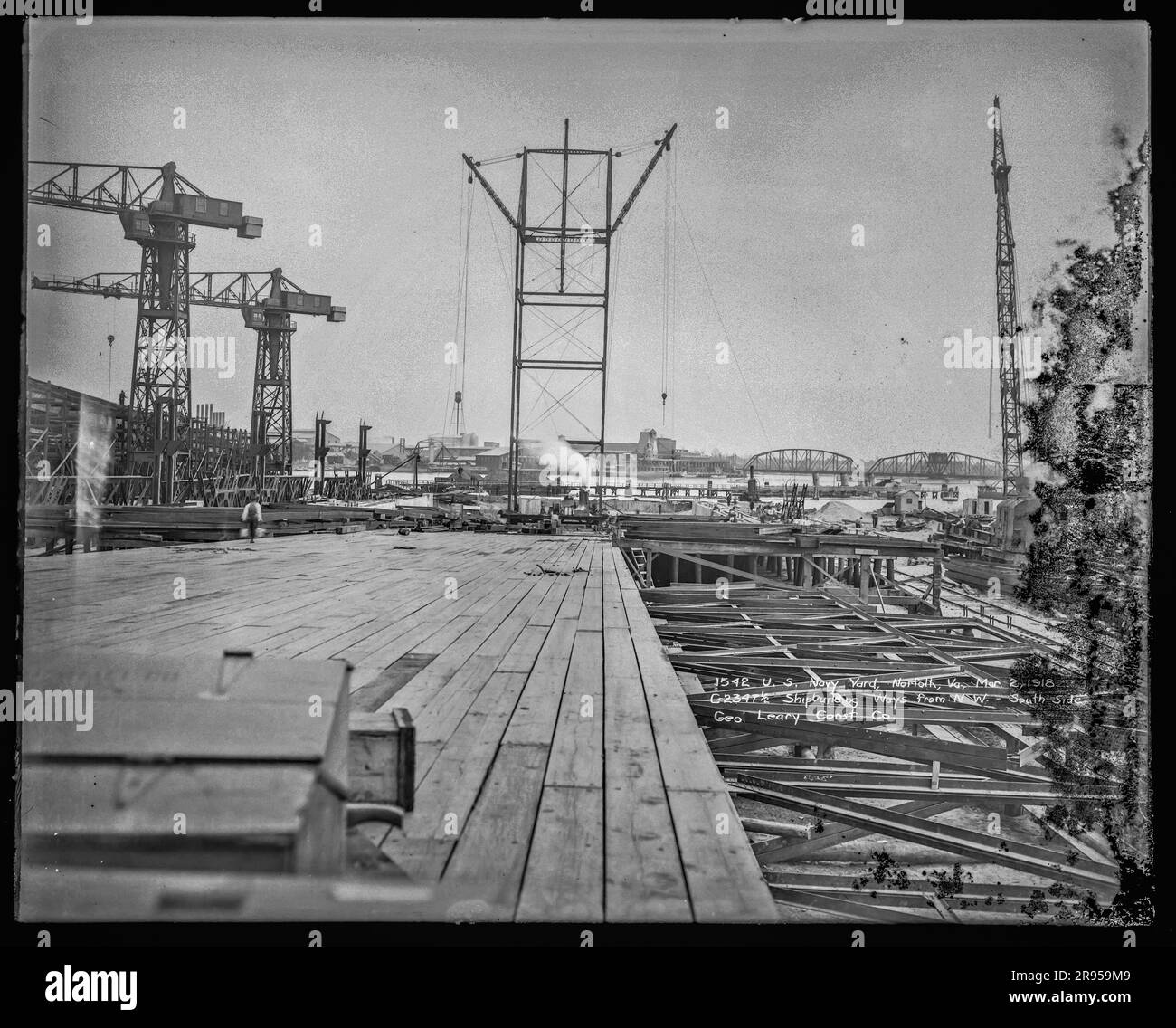 Historic photographs of the Norfolk Naval shipyard located in the Fifth ...