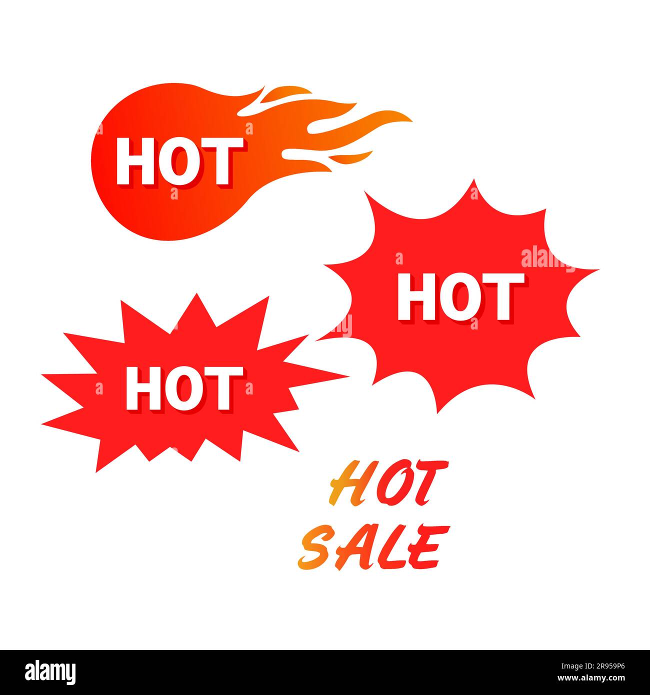 Hot fire sign, promotion fire banner, price tag Stock Vector Image ...