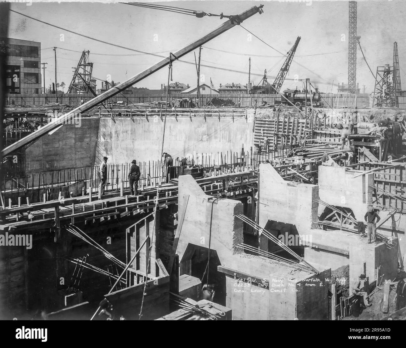 Historic photographs of the Norfolk Naval shipyard located in the Fifth ...