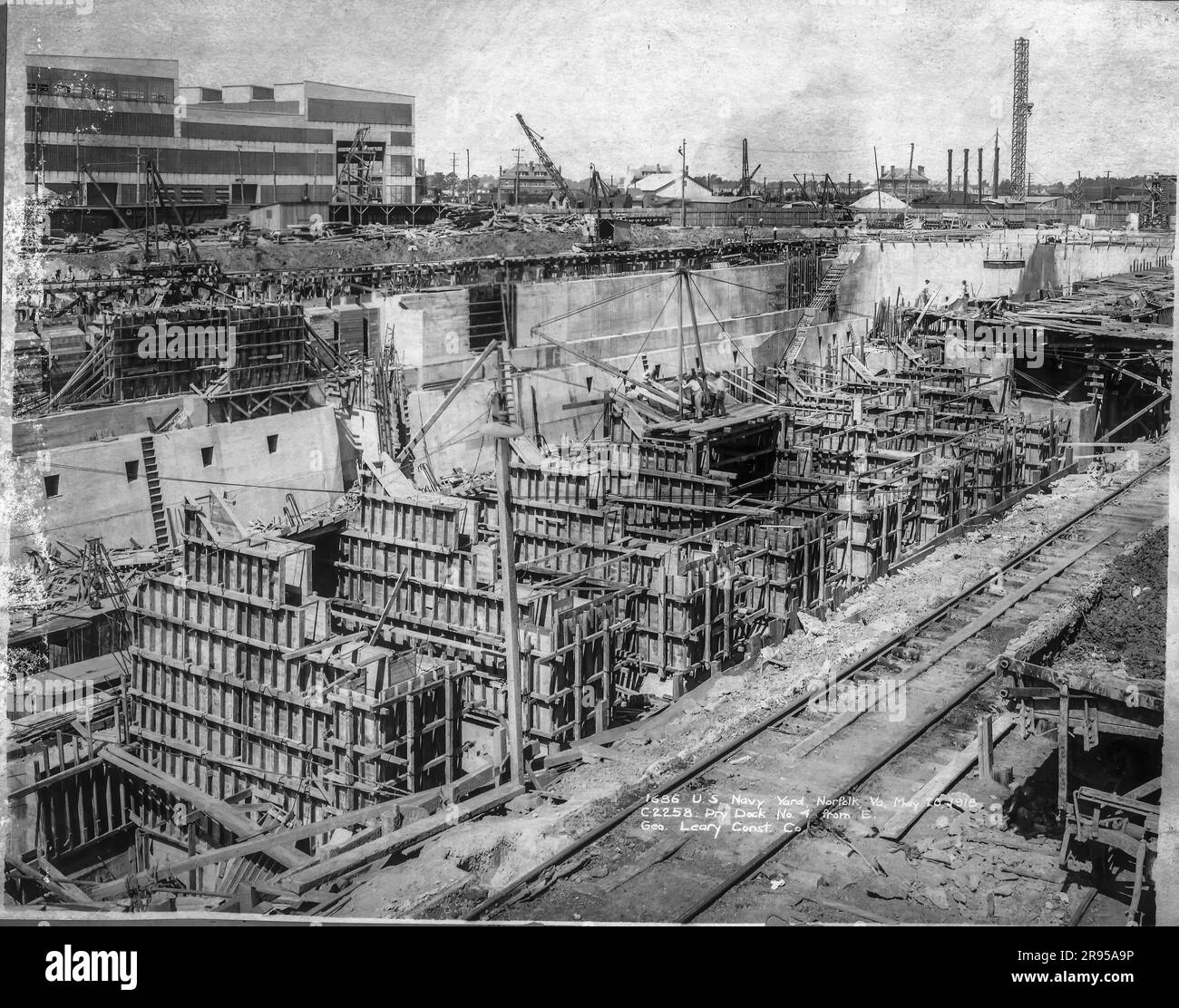 Historic photographs of the Norfolk Naval shipyard located in the Fifth ...