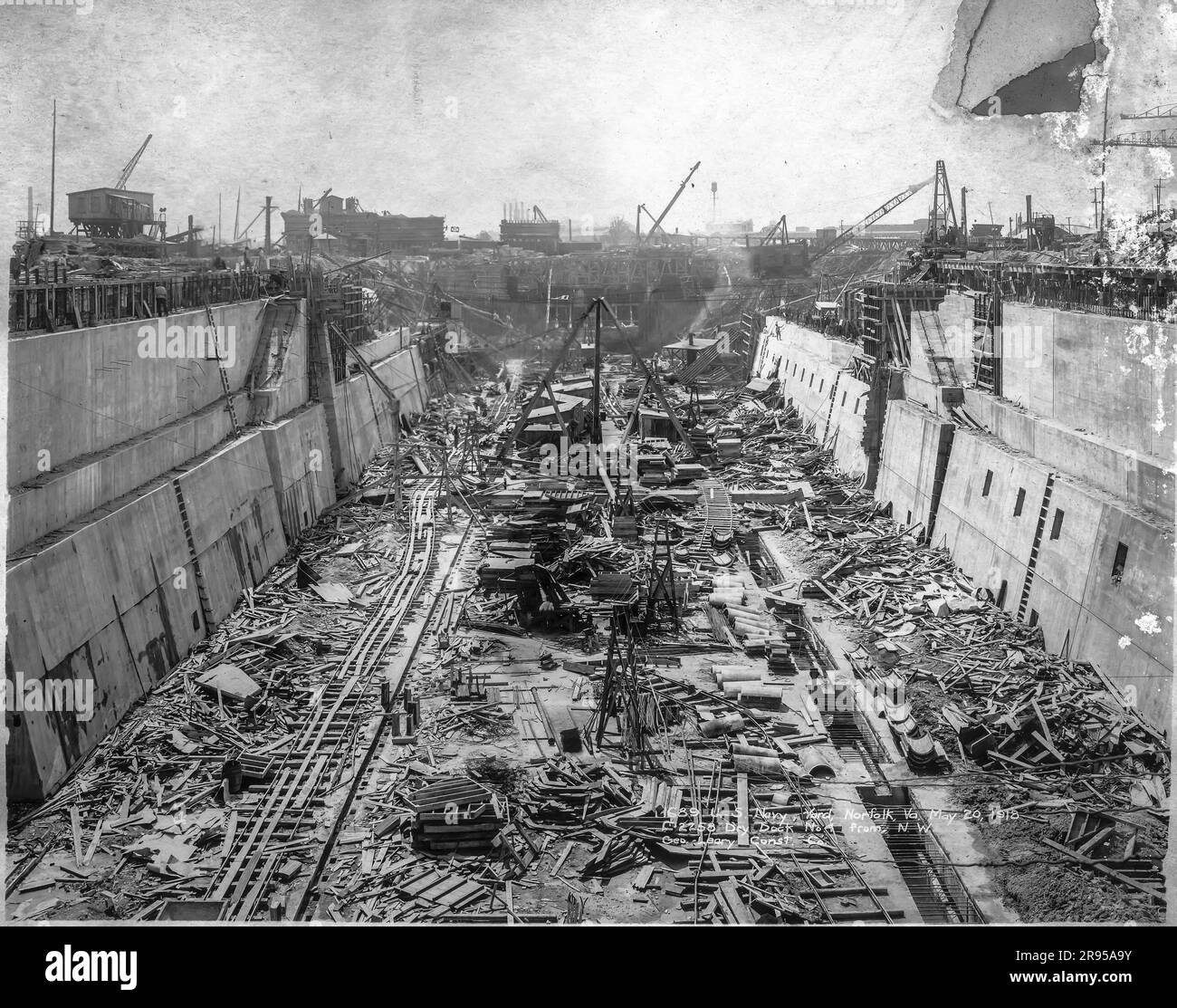 Historic photographs of the Norfolk Naval shipyard located in the Fifth ...