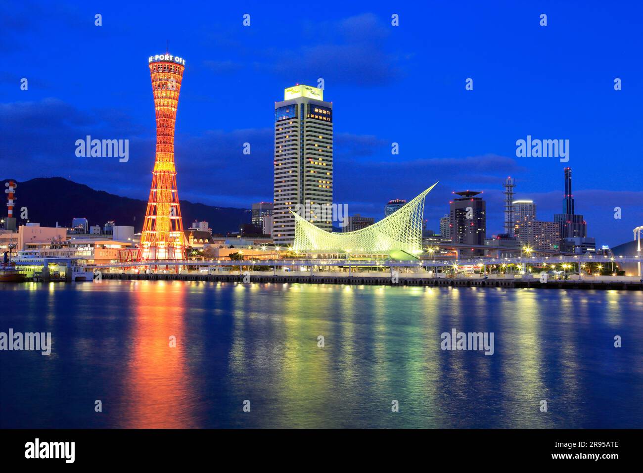 Evening View of Kobe Port Stock Photo - Alamy