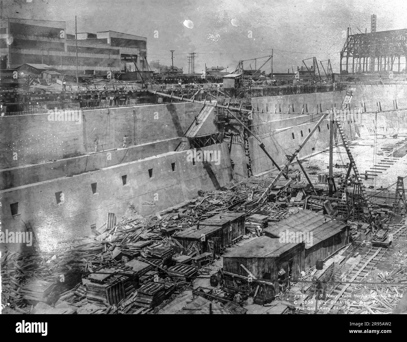 Historic photographs of the Norfolk Naval shipyard located in the Fifth ...