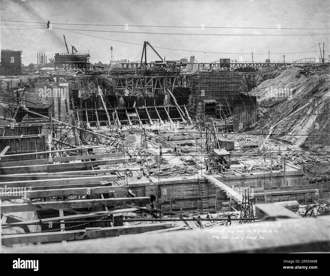 Historic photographs of the Norfolk Naval shipyard located in the Fifth ...