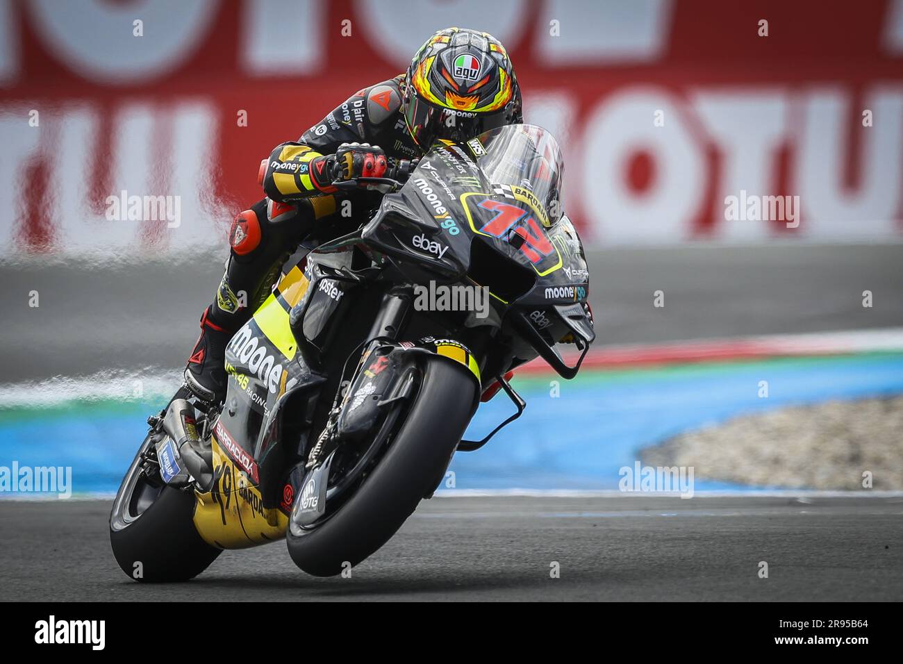 ASSEN – Marco Bezzecchi (ITA) on his Ducati in action during the MotoGP sprint race on June 24 ...