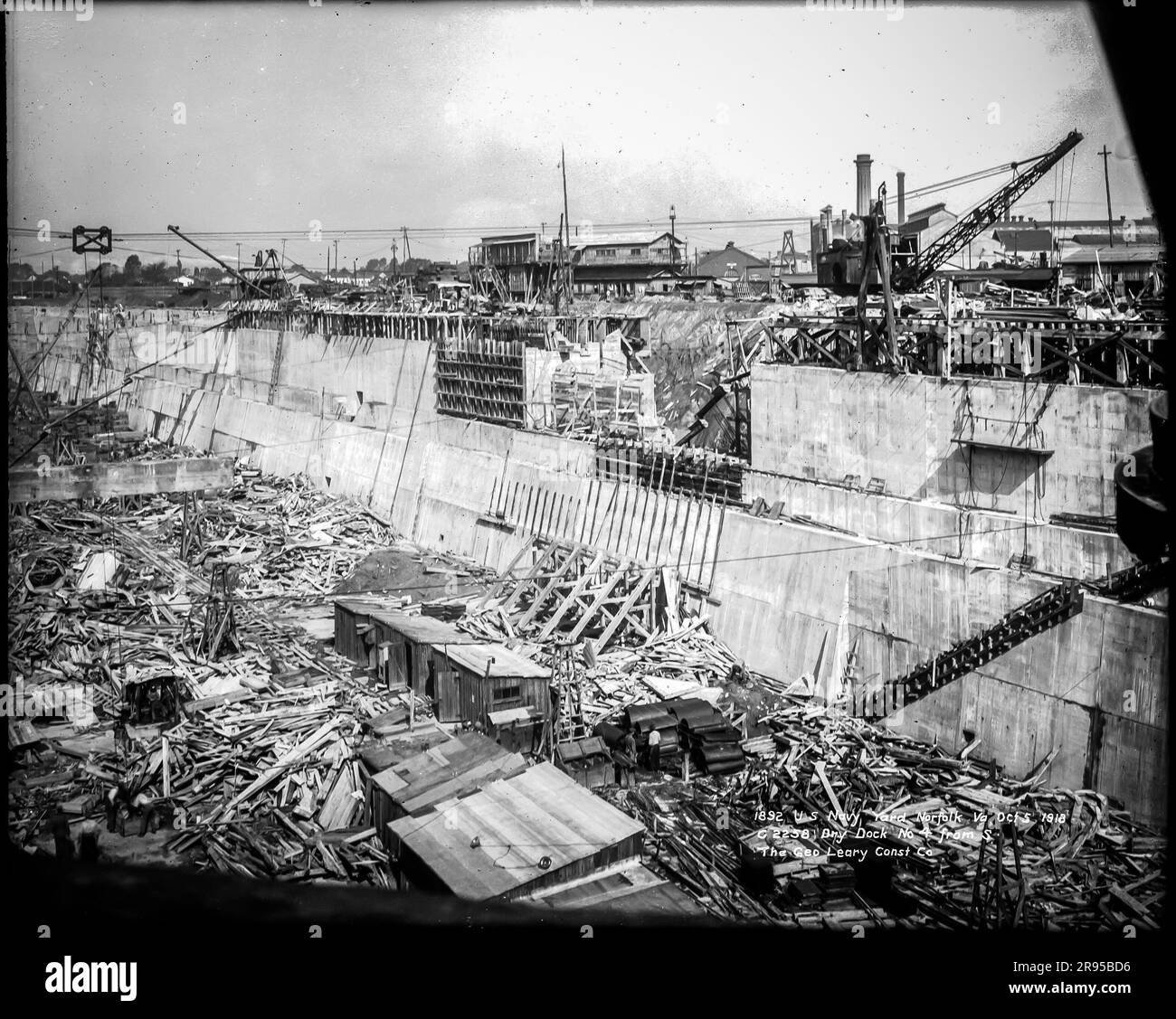 Historic photographs of the Norfolk Naval shipyard located in the Fifth ...