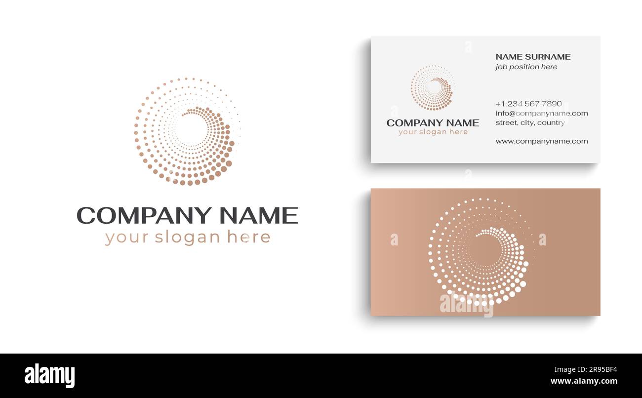 Round dot logo. Vector design element for various uses. Graphic element ...