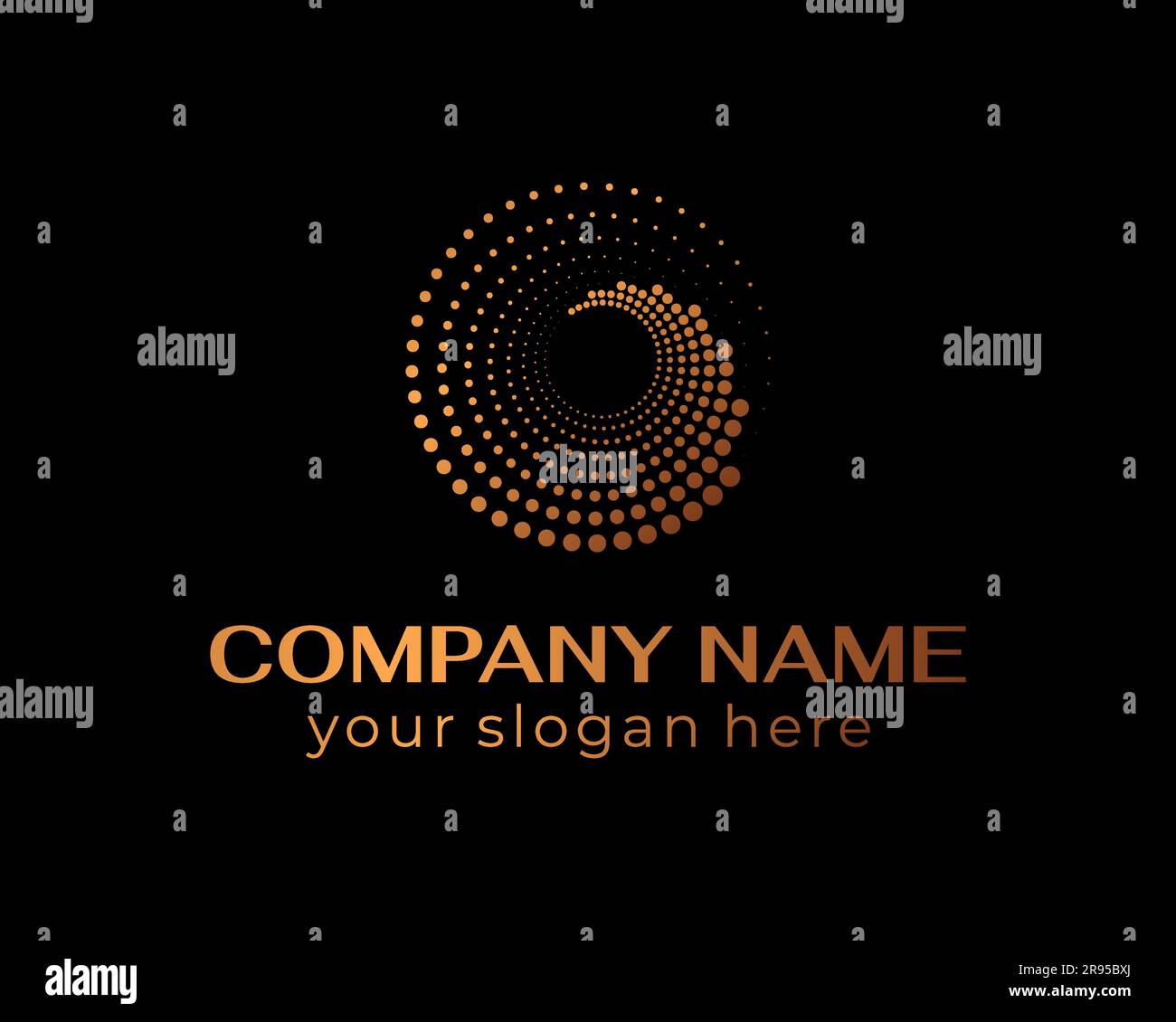 Round dot logo. Vector design element for various uses. Graphic element ...