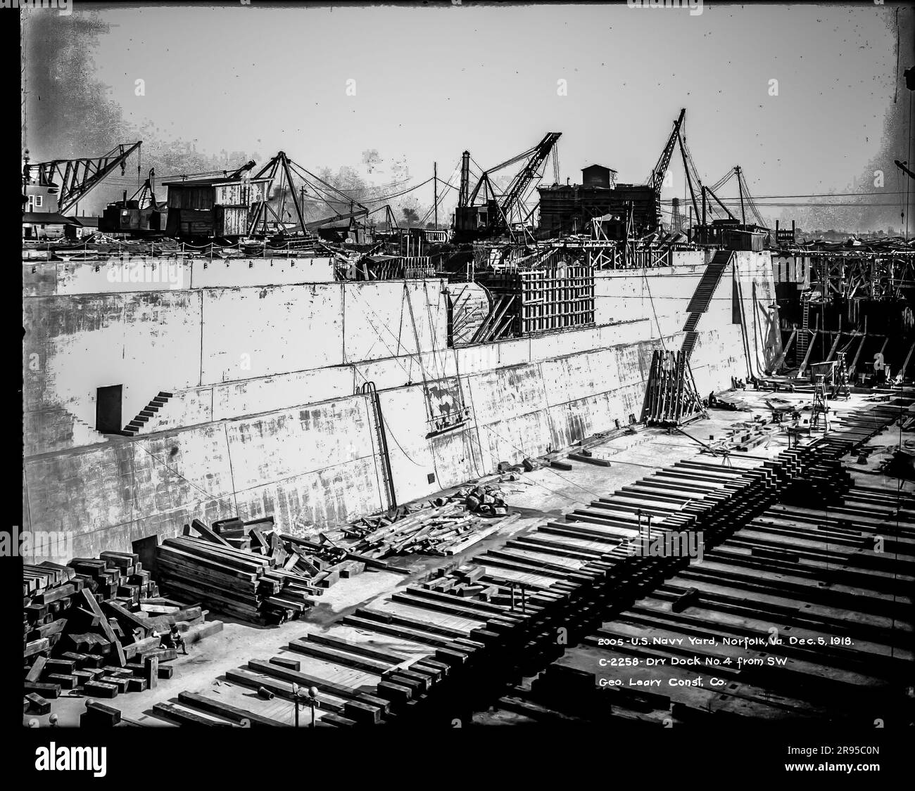Historic photographs of the Norfolk Naval shipyard located in the Fifth ...