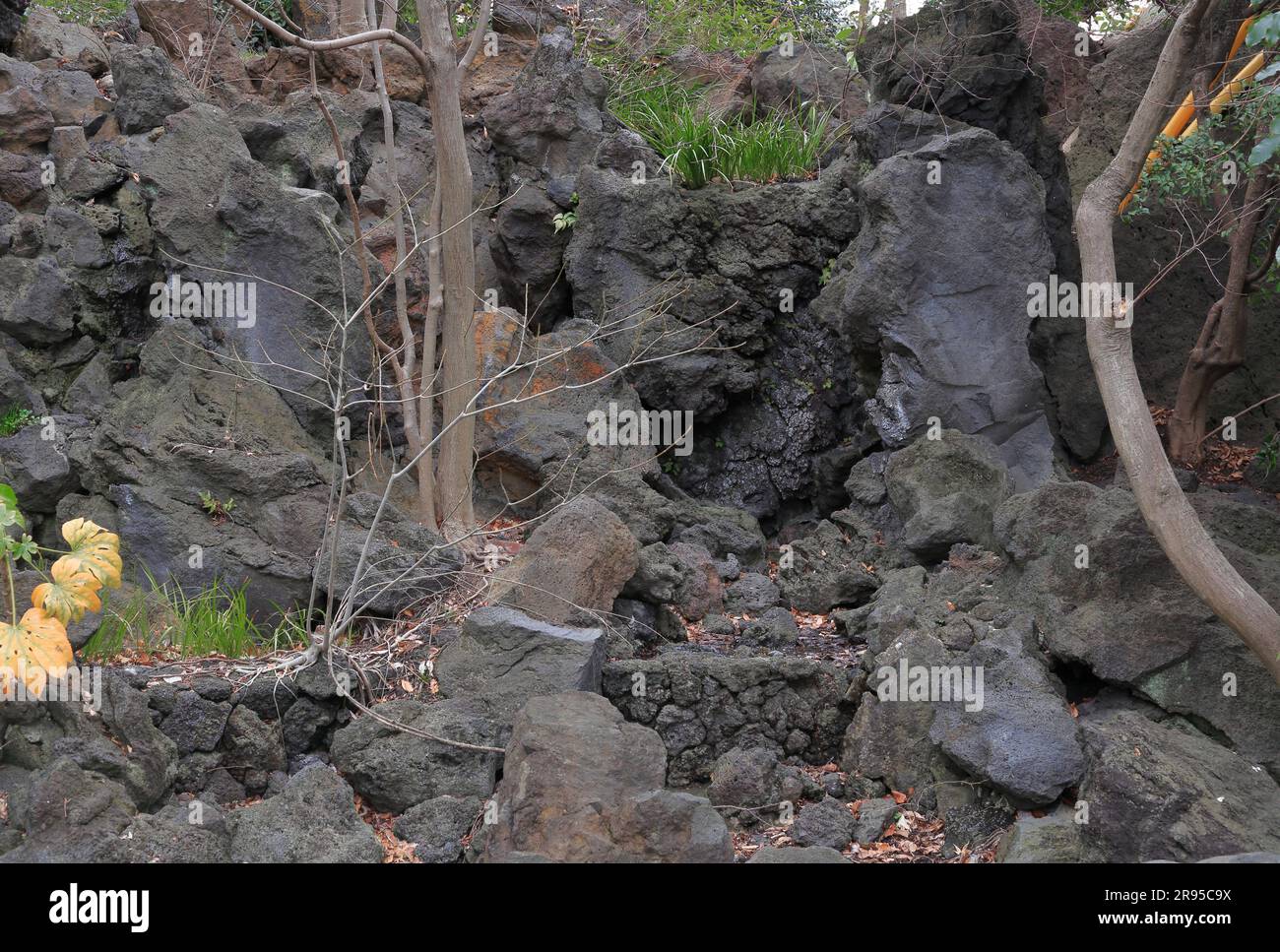 Lava mound at the site of Aizenin Temple Stock Photo - Alamy