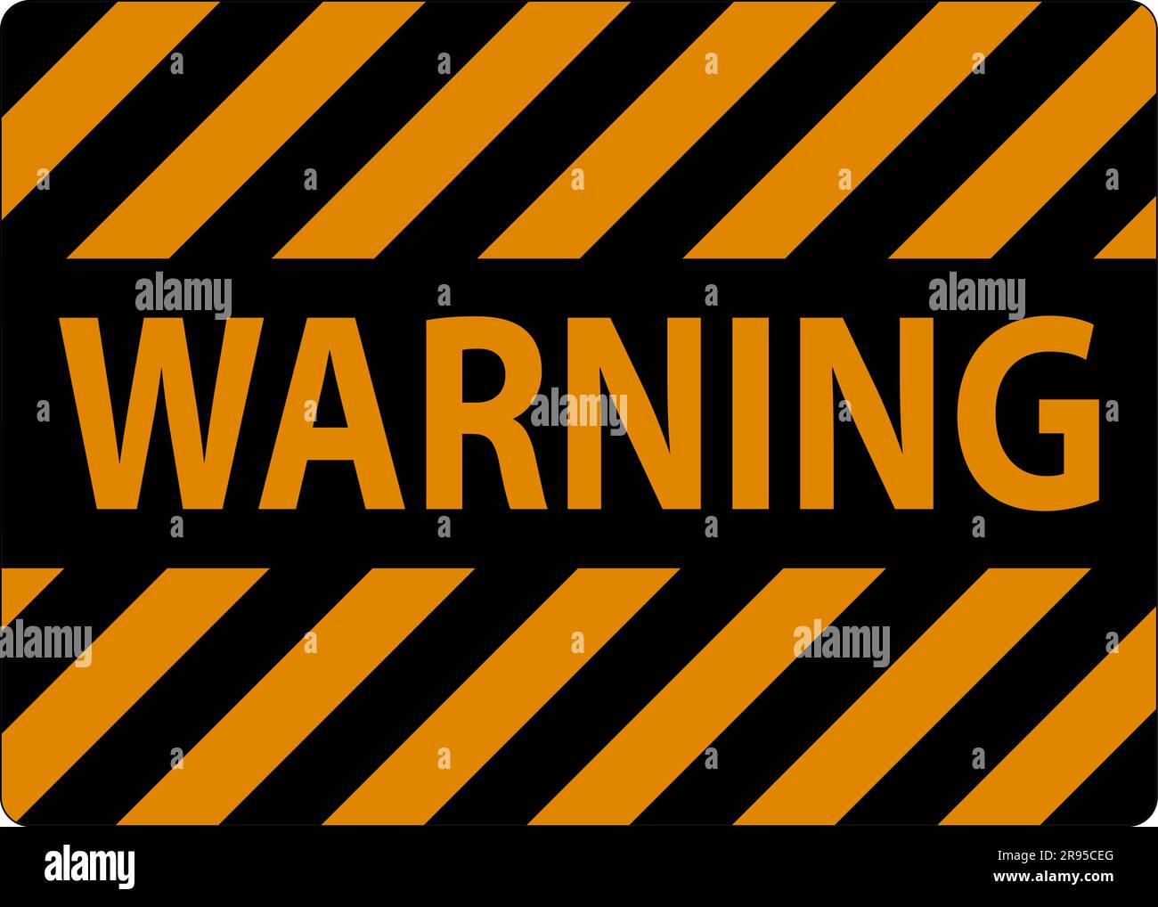 Warning Sign On White Background Stock Vector Image & Art - Alamy