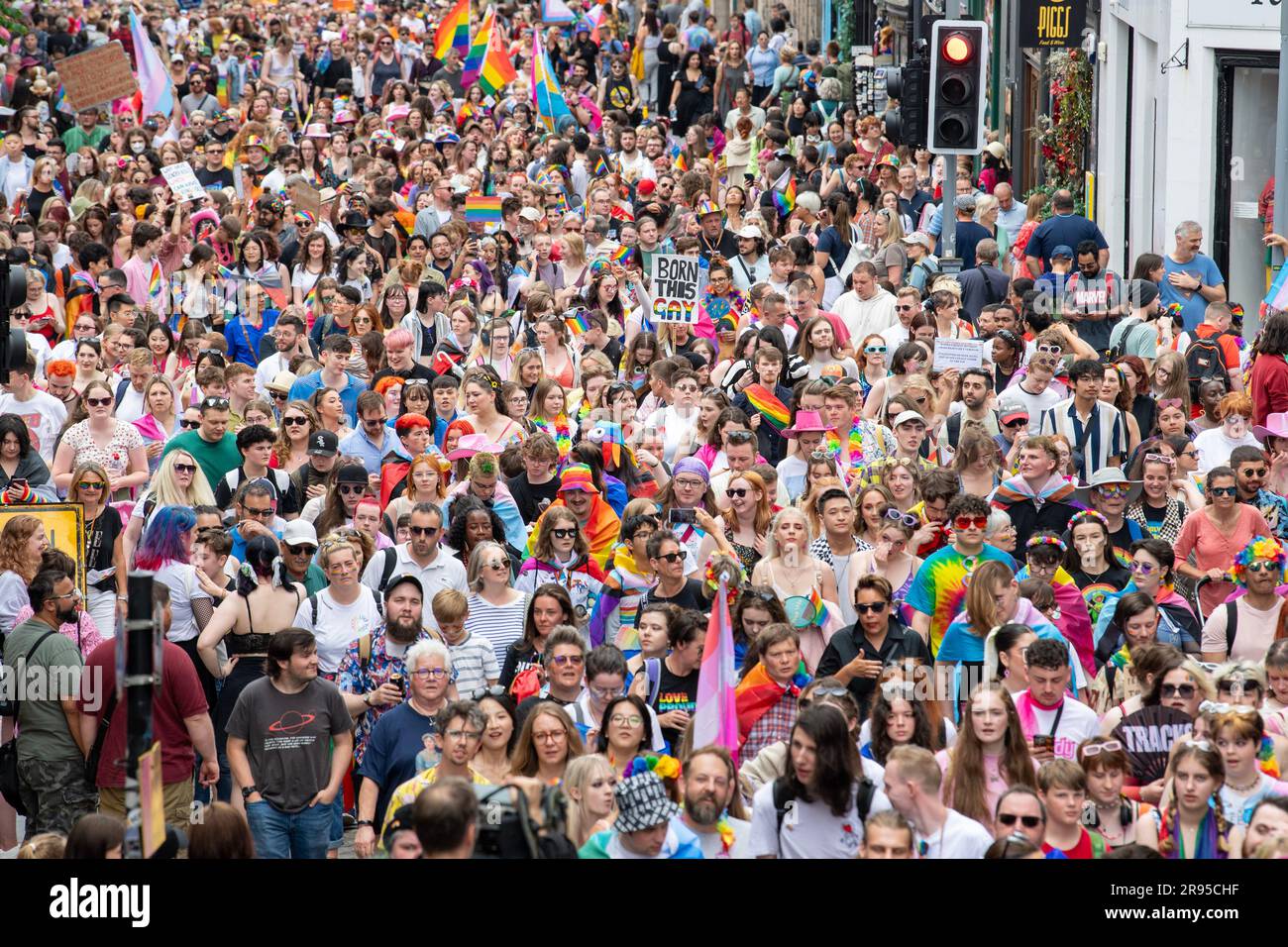 People take part in the Pride Edinburgh 2023 parade through Edinburgh ...
