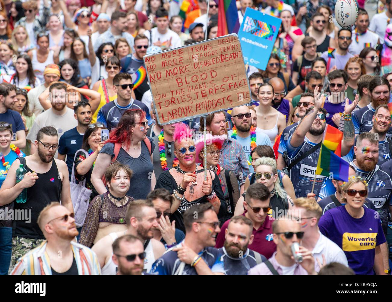 People take part in the Pride Edinburgh 2023 parade through Edinburgh ...