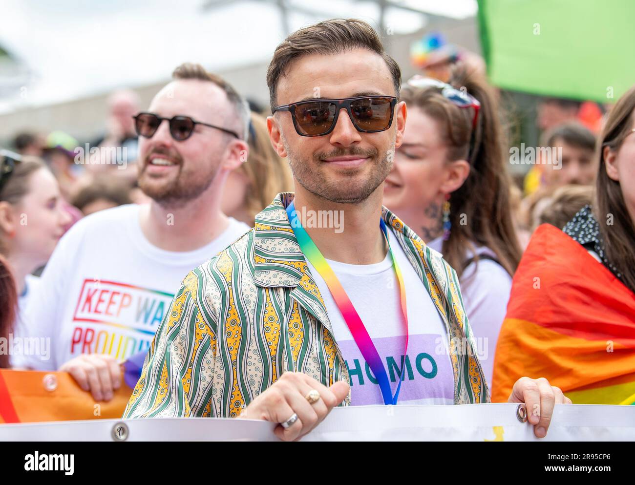 Zander Murray who plays for Bonnyrigg Rose FC leads the Pride Edinburgh ...