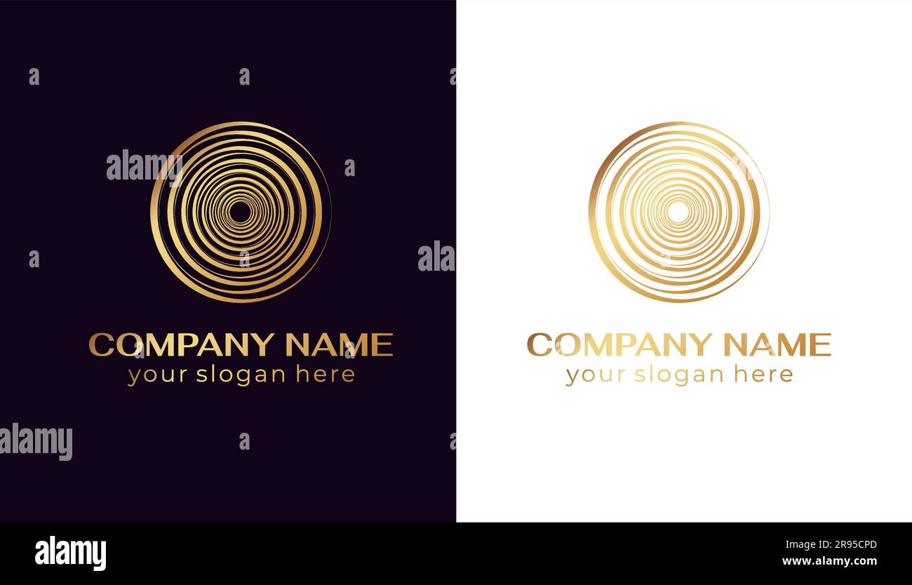 Circle and rings logo. Abstract universal logo for business.Swirling ...