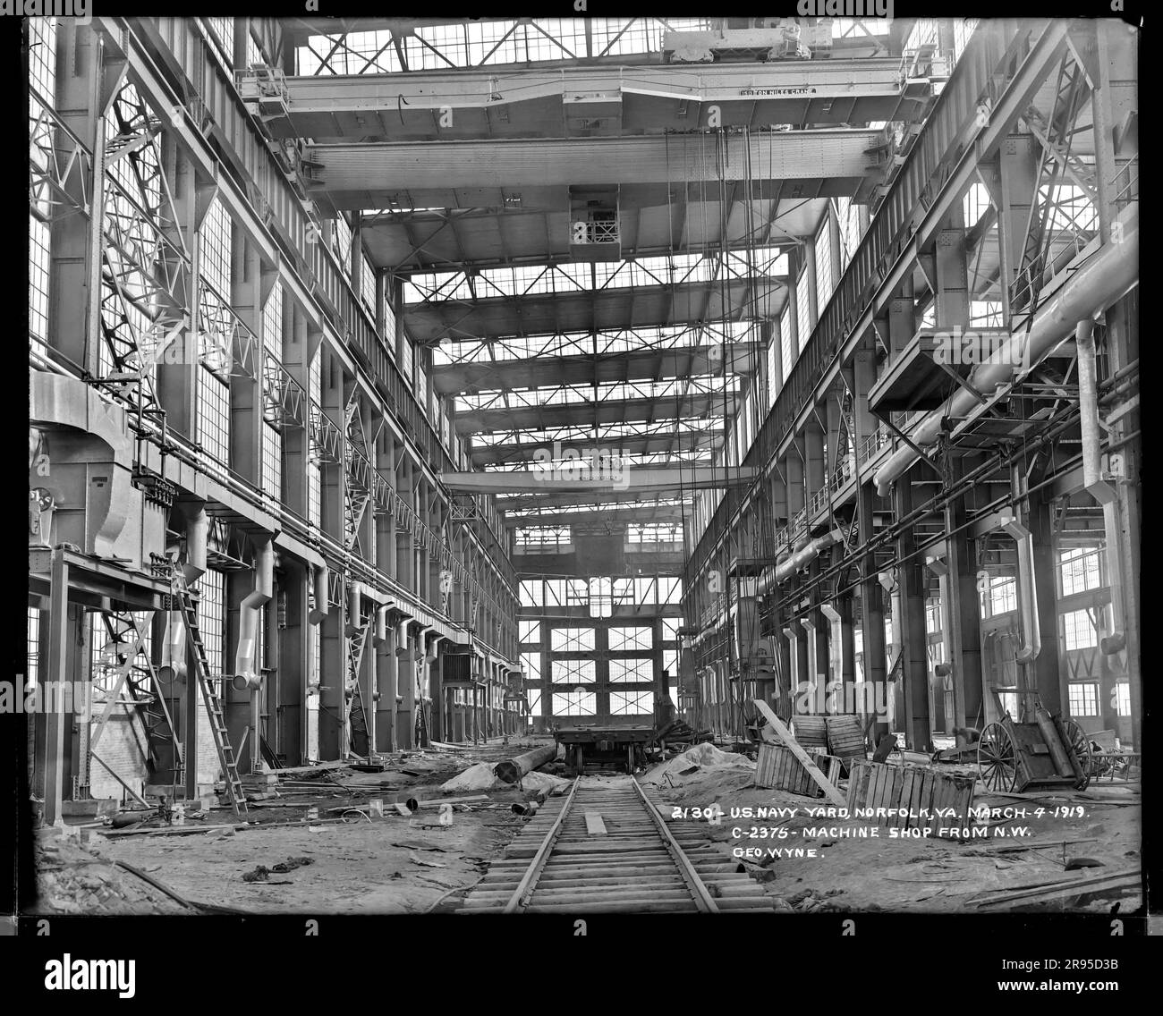 Historic photographs of the Norfolk Naval shipyard located in the Fifth ...
