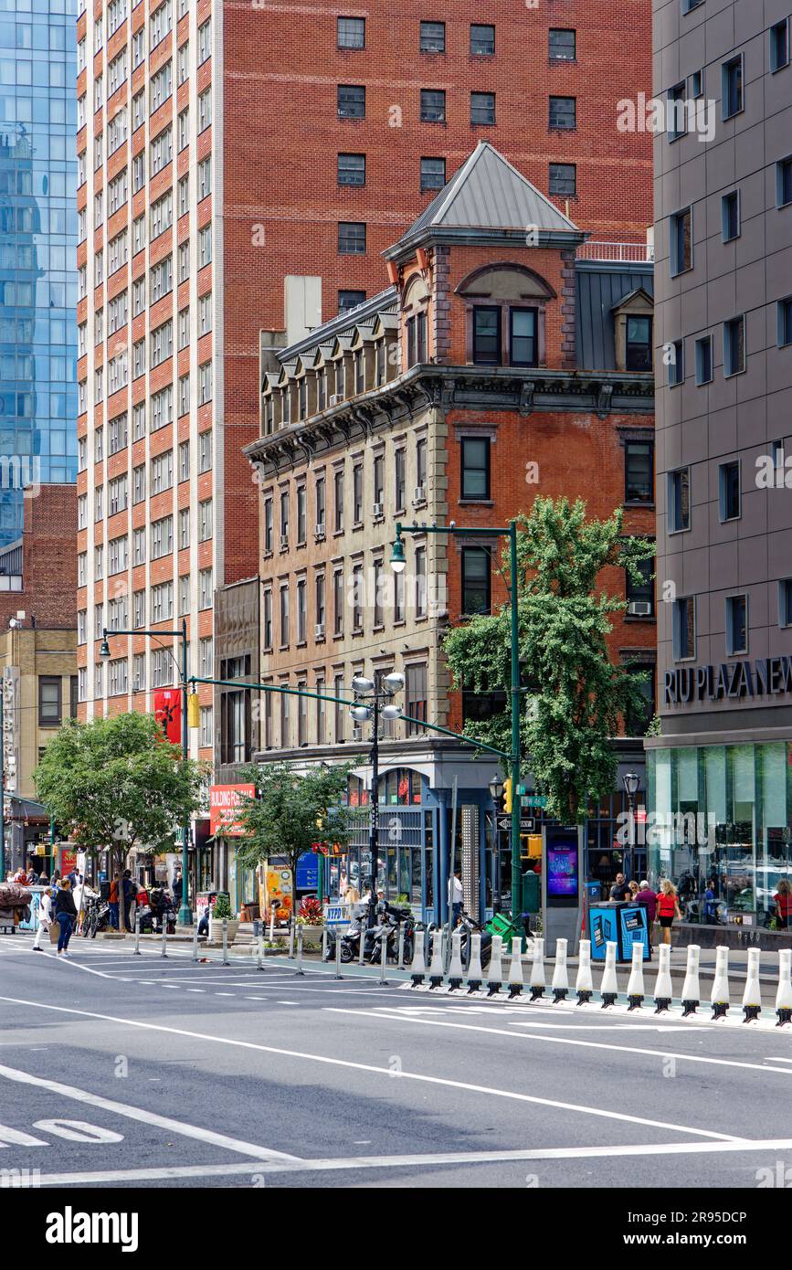 After court-supervised rehabilitation, the five-building complex at 300 West 46th Street became ...