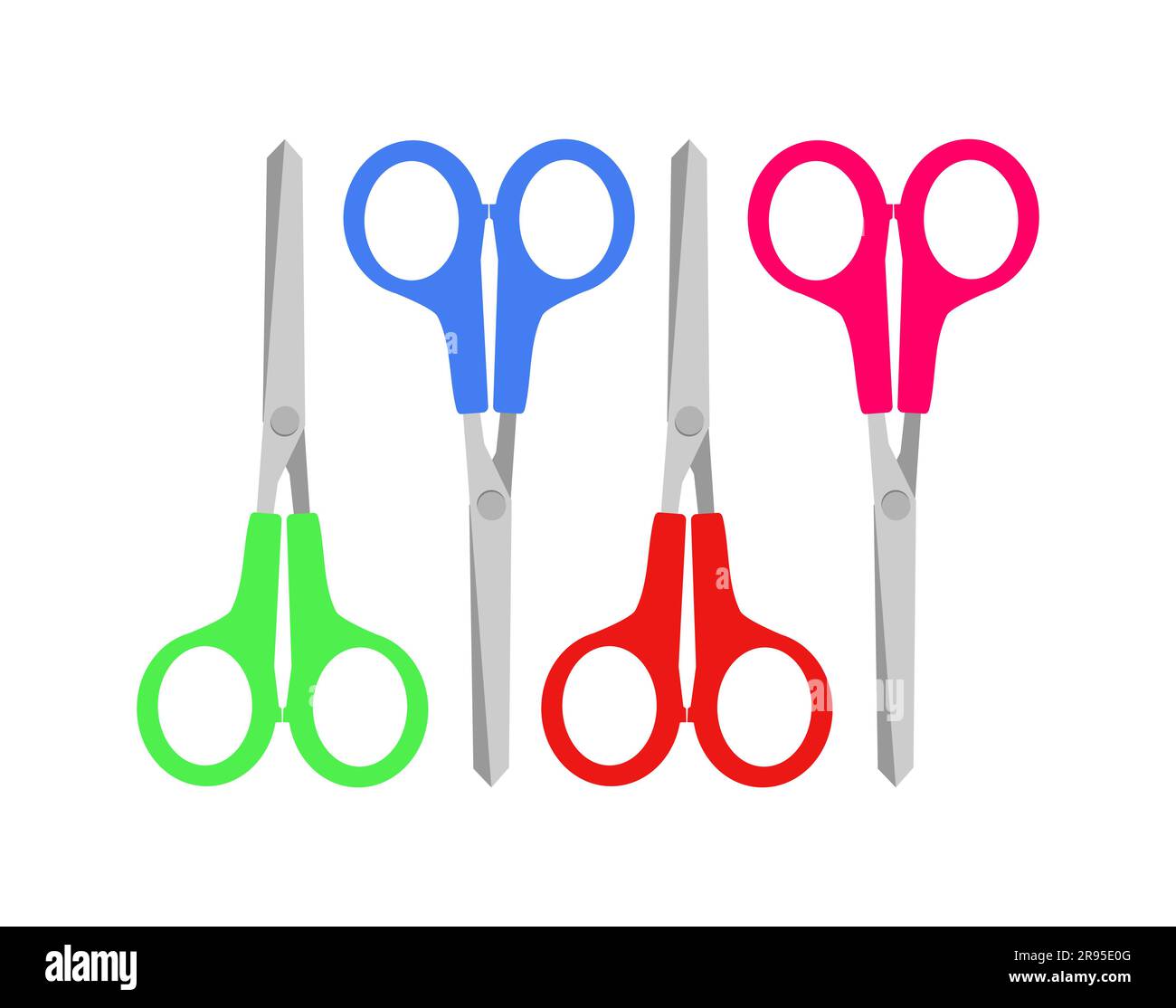Set of colorful scissors on a white background Stock Vector Image & Art ...