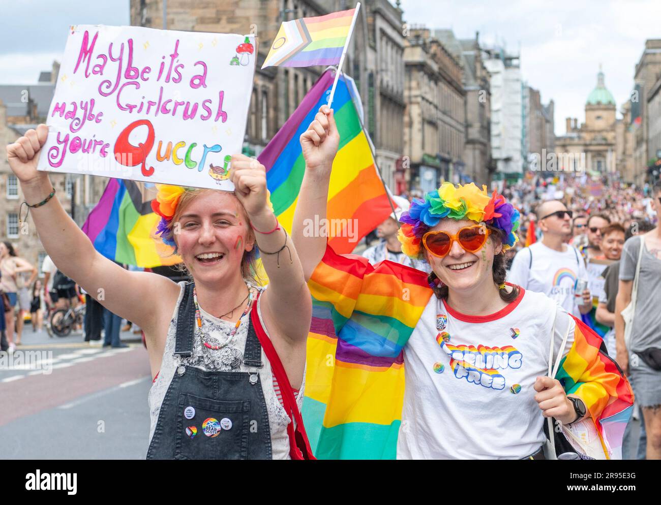 People take part in the Pride Edinburgh 2023 parade through Edinburgh ...