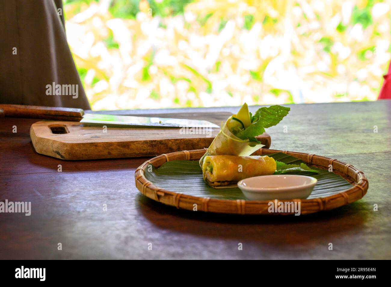 Authentic Vietnamese Hoi An pancakes freshly made at the Red Bridge ...