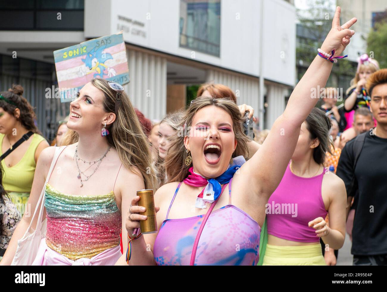 People take part in the Pride Edinburgh 2023 parade through Edinburgh ...