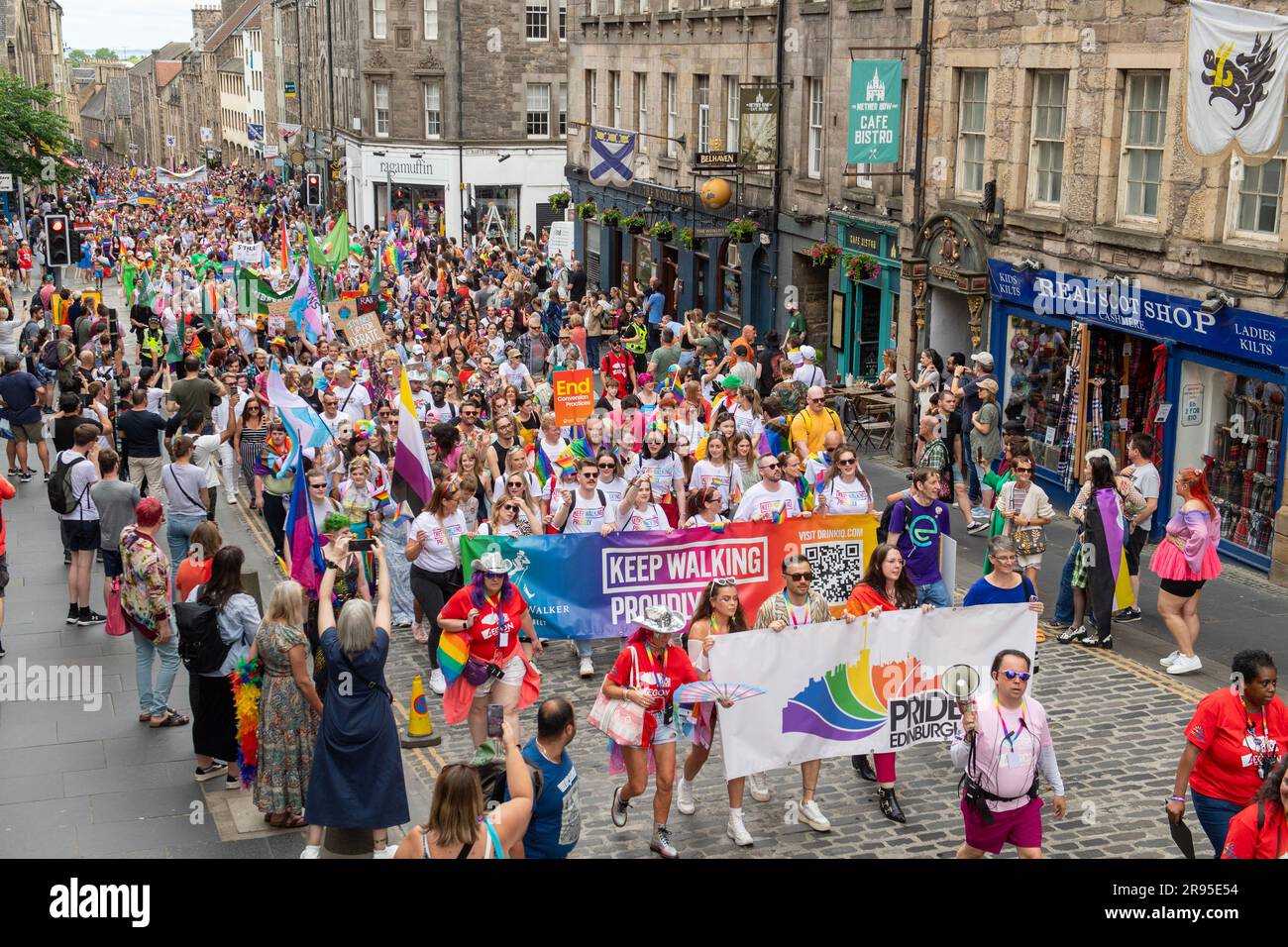 People take part in the Pride Edinburgh 2023 parade through Edinburgh ...