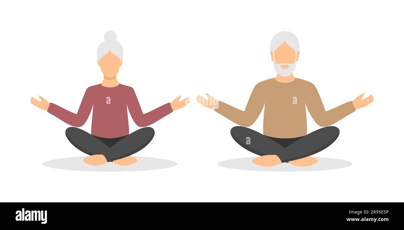 Old woman in casual Stock Vector Images - Alamy