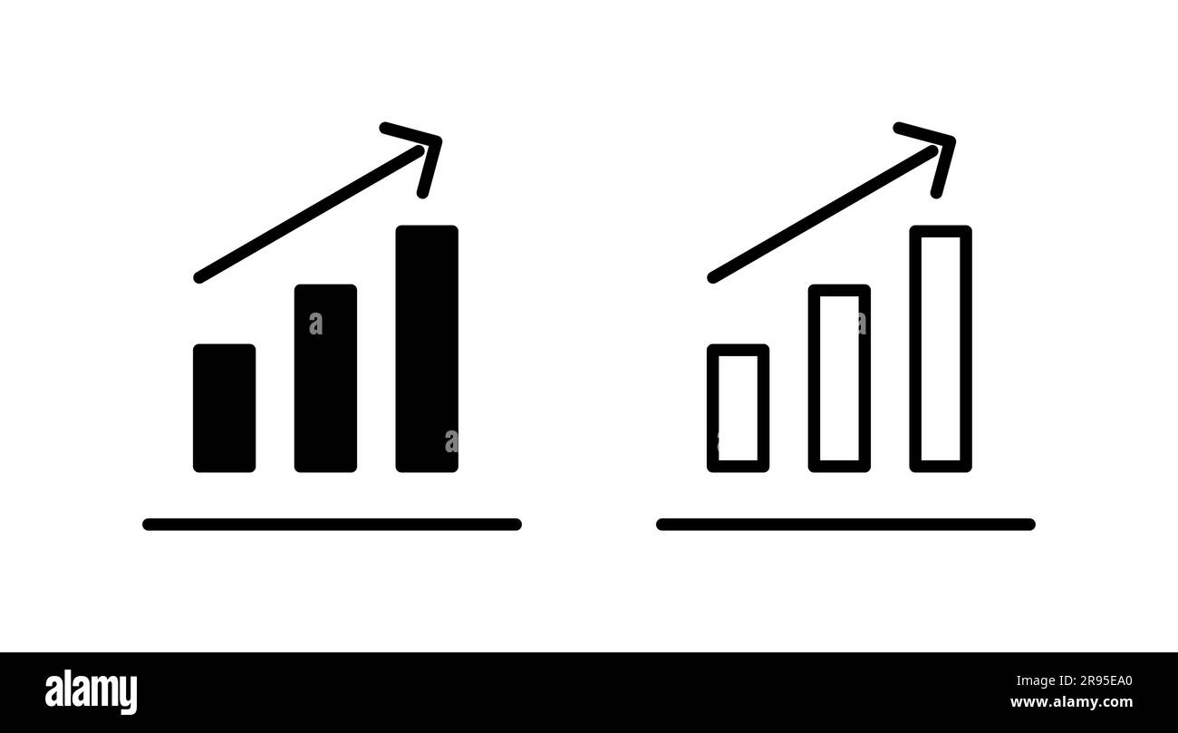 Growing graph Icon vector. Chart icon. Graph Icon Stock Vector Image ...