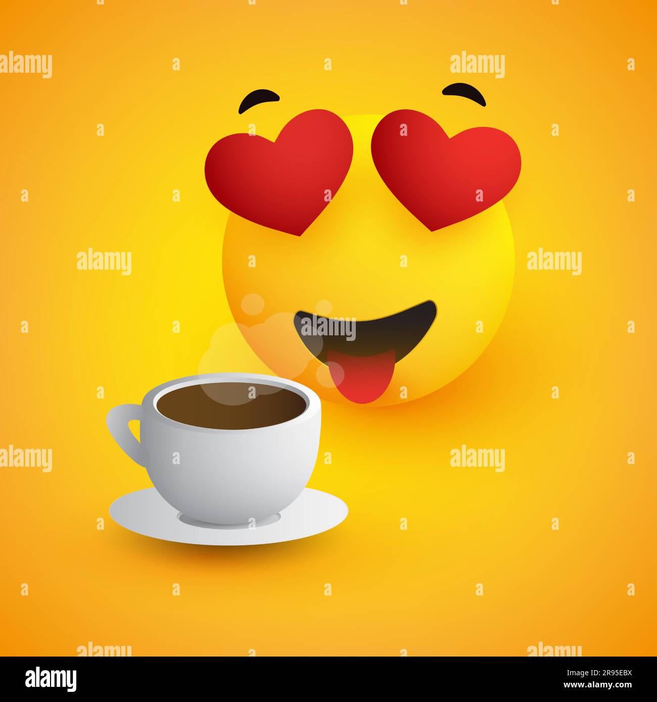 Smiley face on cup Stock Vector Images - Alamy