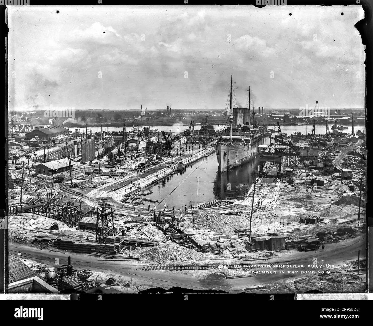 Historic photographs of the Norfolk Naval shipyard located in the Fifth ...