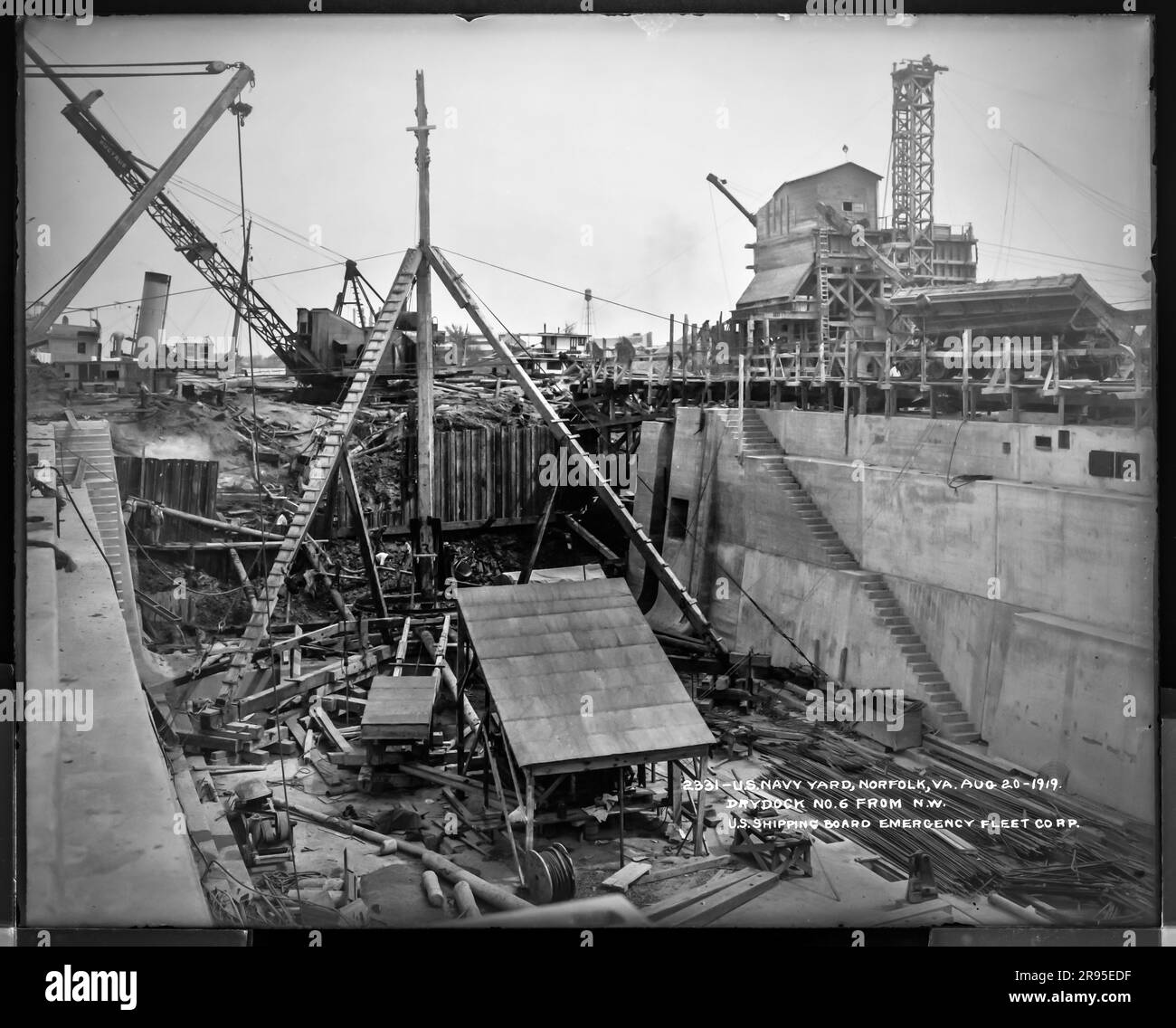Historic photographs of the Norfolk Naval shipyard located in the Fifth ...