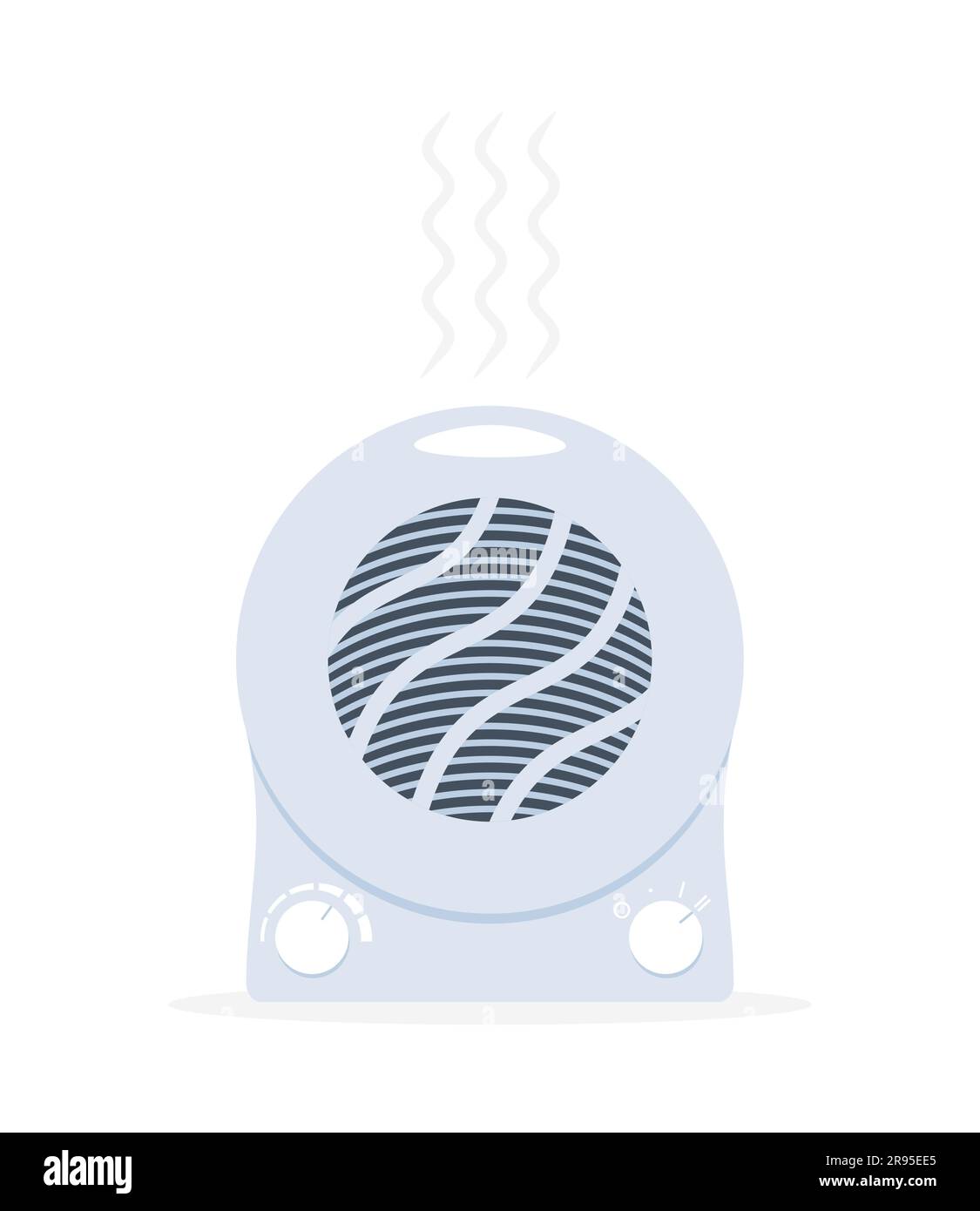Fan heater isolated on white background. Flat vector illustration Stock ...