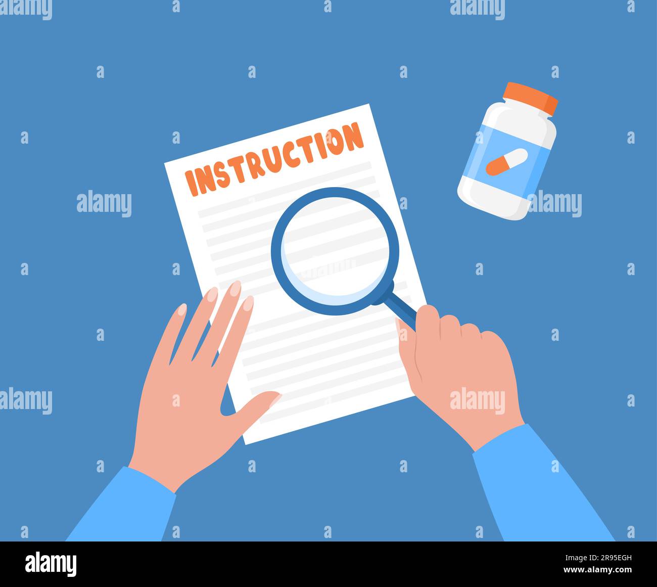 Reading prescription Stock Vector Images - Alamy