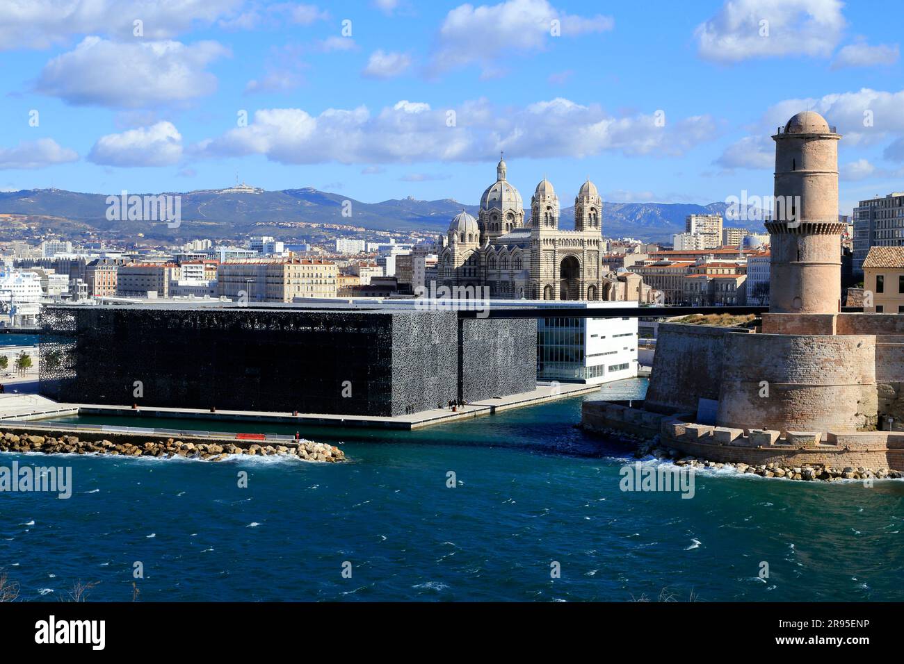 Fort Saint-Jean, Sainte-Marie-Majeure Cathedral and the Mediterranean ...