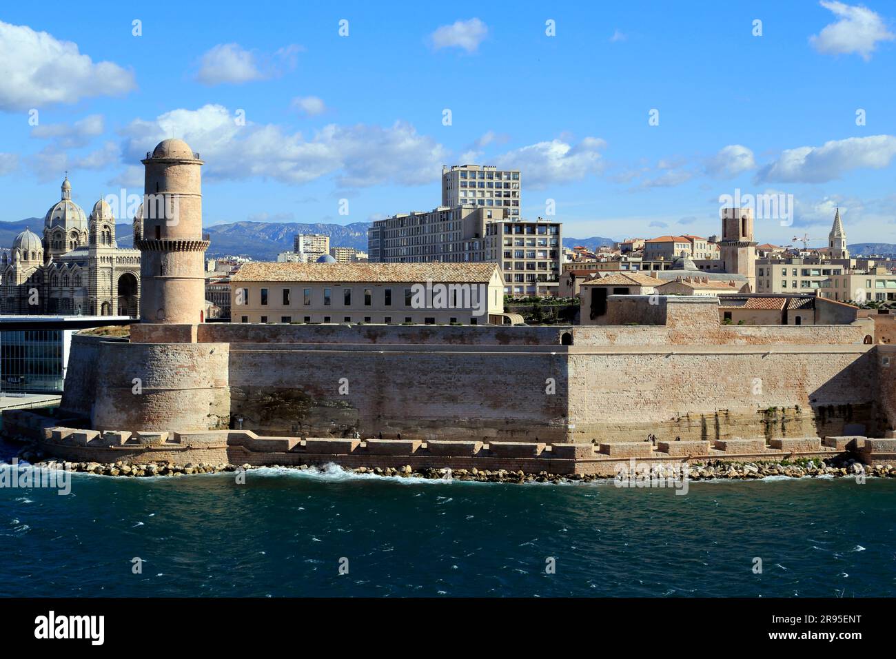 Fort Saint-Jean, Sainte-Marie-Majeure Cathedral and the Mediterranean ...