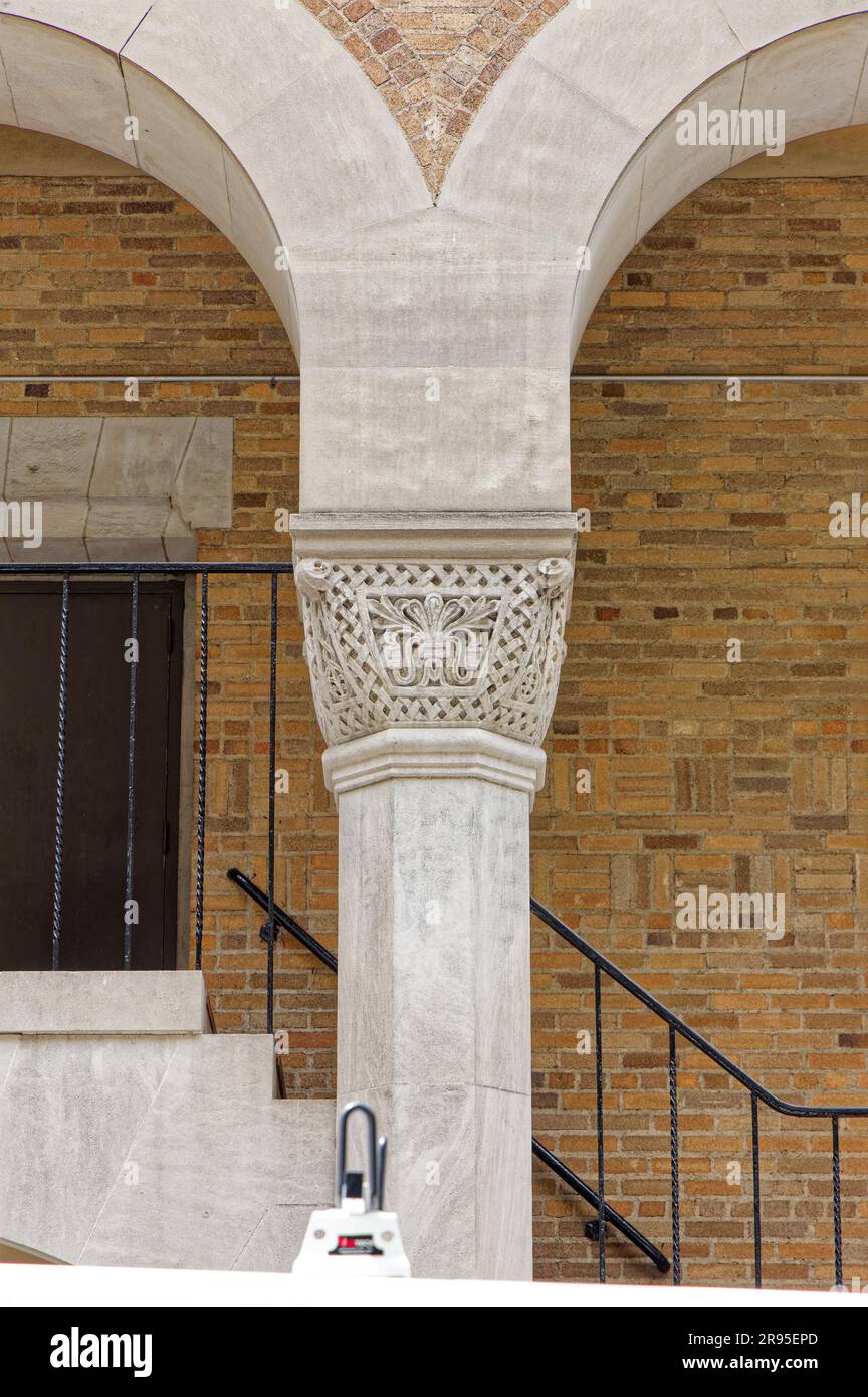 Column detail: Al Hirschfeld Theatre, distinctive for its Moorish ...