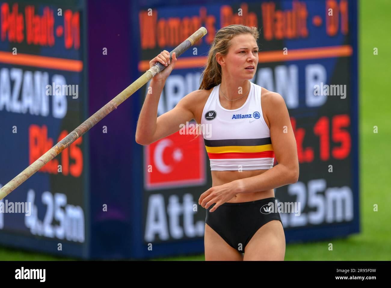 Chorchow, Poland. 24th June, 2023. Belgian Elien Vekemans pictured in ...