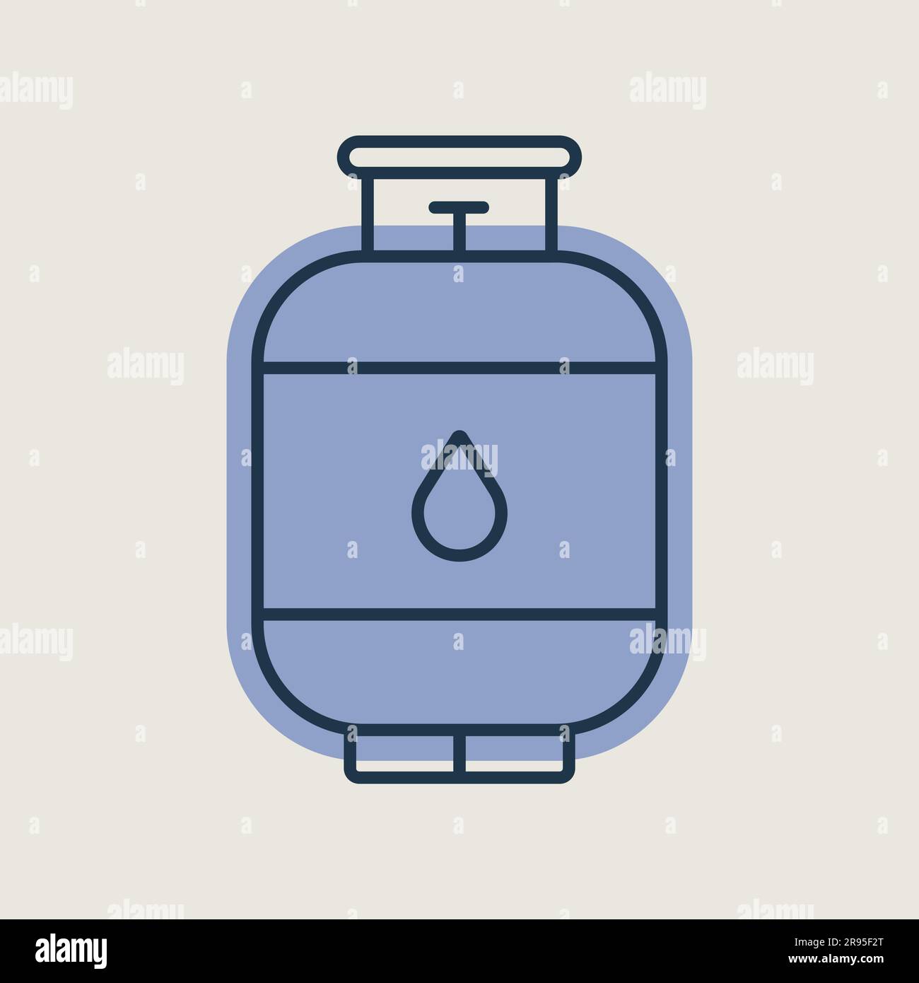 Propane gas cylinder vector isolated icon. Barbecue and bbq grill sign ...