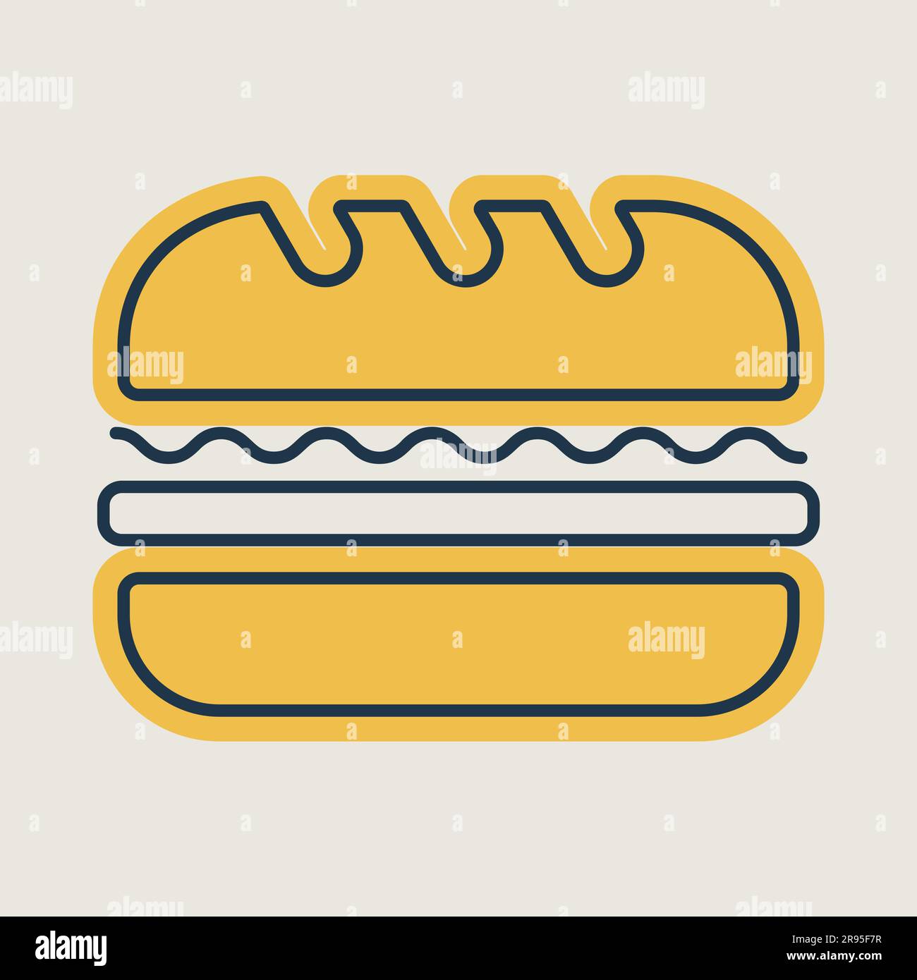 Subway Sandwich vector icon. Fast food sign. Graph symbol for cooking ...